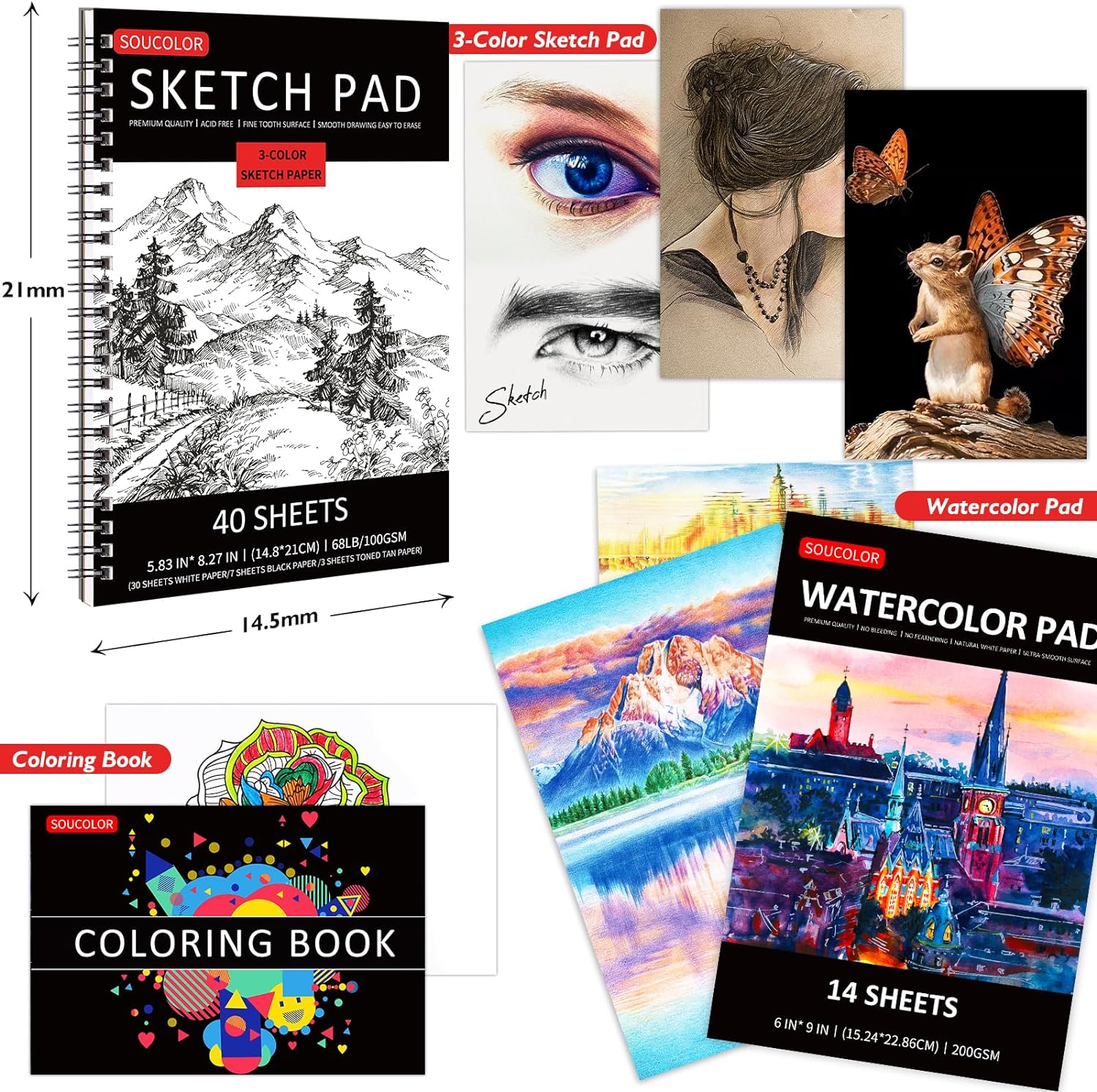 Soucolor 76 Pack Sketching Pencils for Adults Kids Teens Girls Boys ...