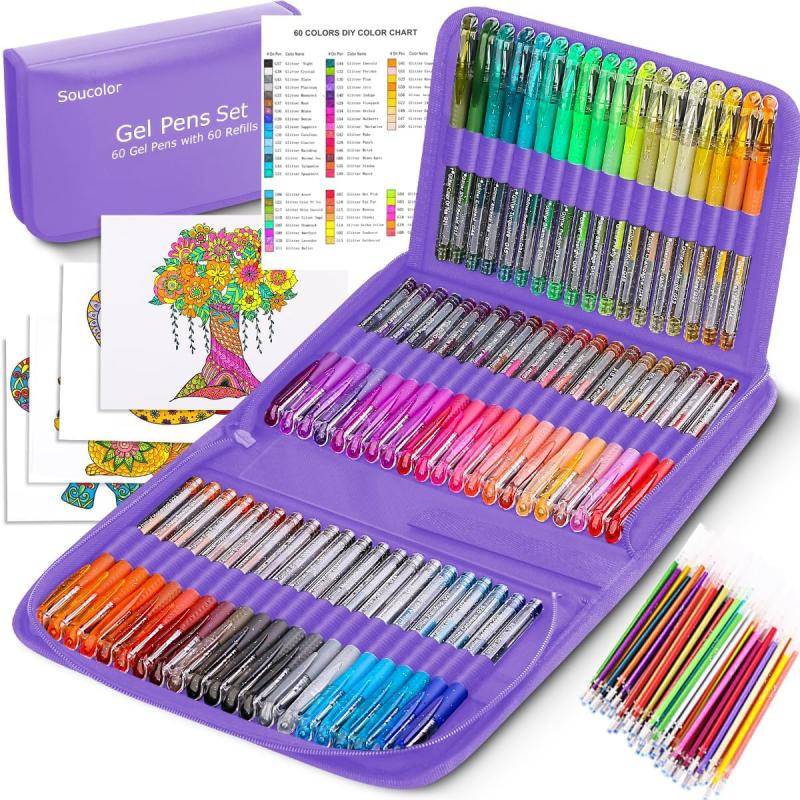 Gel Pens and Colored Pencil - Soucolor